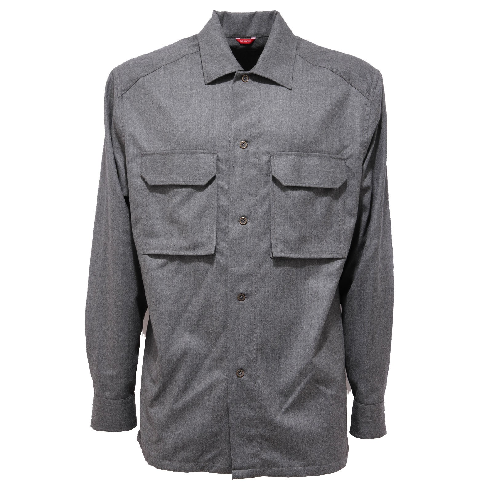 8855AB giacca camicia BAGUTTA light wool grey shacket men | eBay